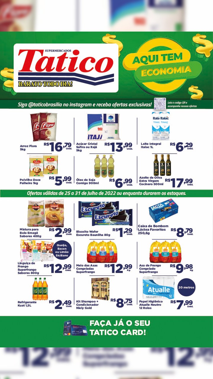 Supermercado Tatico até 31/07/2022 - Encartes DF