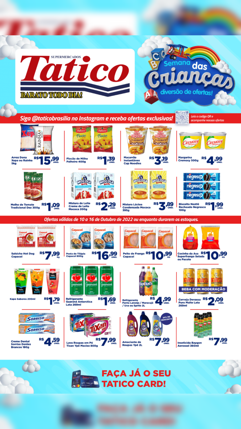 Supermercado Tatico até 16/10/2022 - Encartes DF