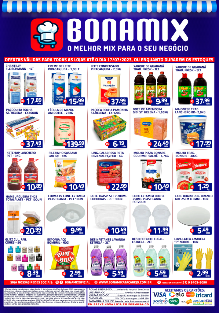 Atacarejo Bonamix até 17/07/2023 - Encartes DF