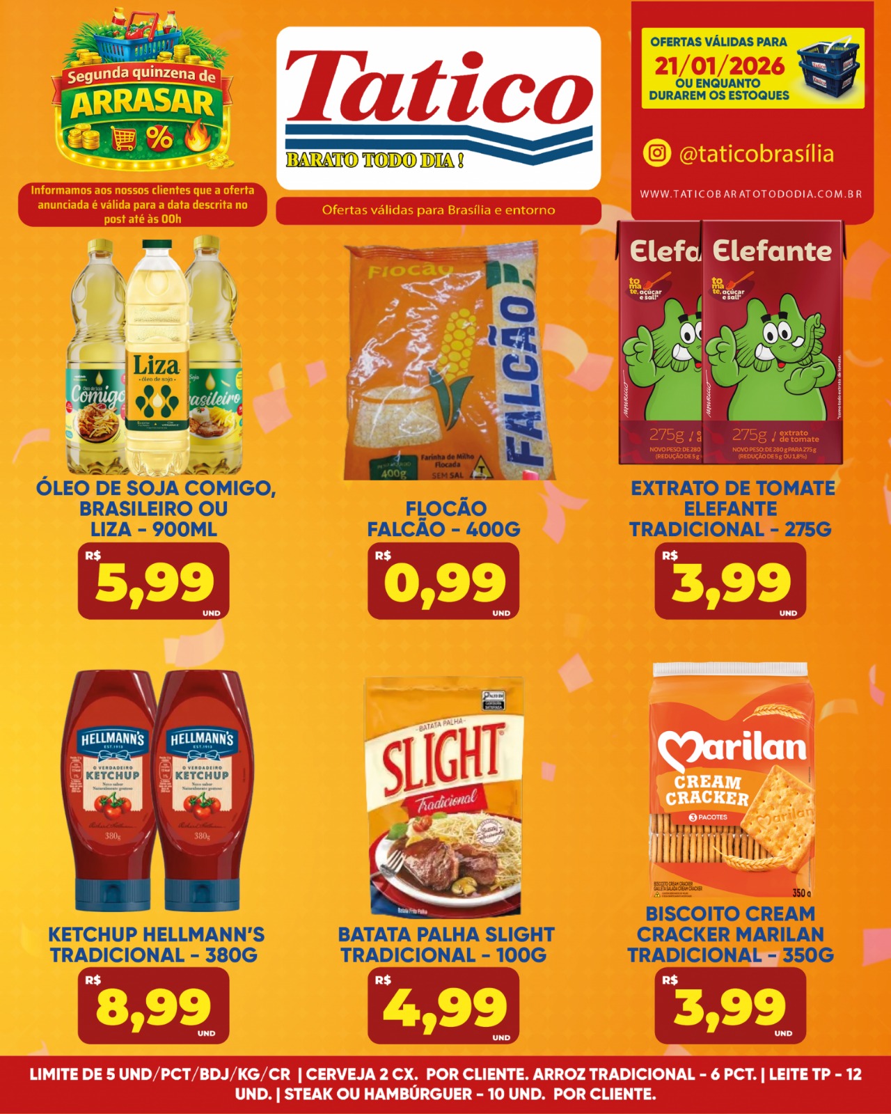 Supermercado Tatico até 21-01-2026